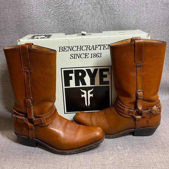 Frye | Shoes | Vintage Frye Boots Mens D Tan Leather Tall | Poshmark